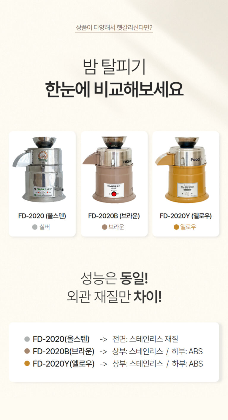 만능 원형 탈피기 FD-2020B - 푸드엠